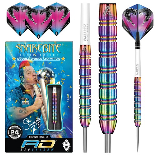 RED DRAGON Peter Wright Snakebite 1 Professional Darts Tungsten Darts ...