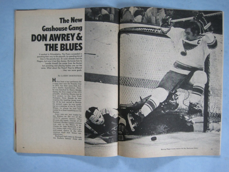 1974 HOCKEY ILLUSTRATED MAGAZINE BOBBY ORR JEAN RATELLE ROD GILBERT ...