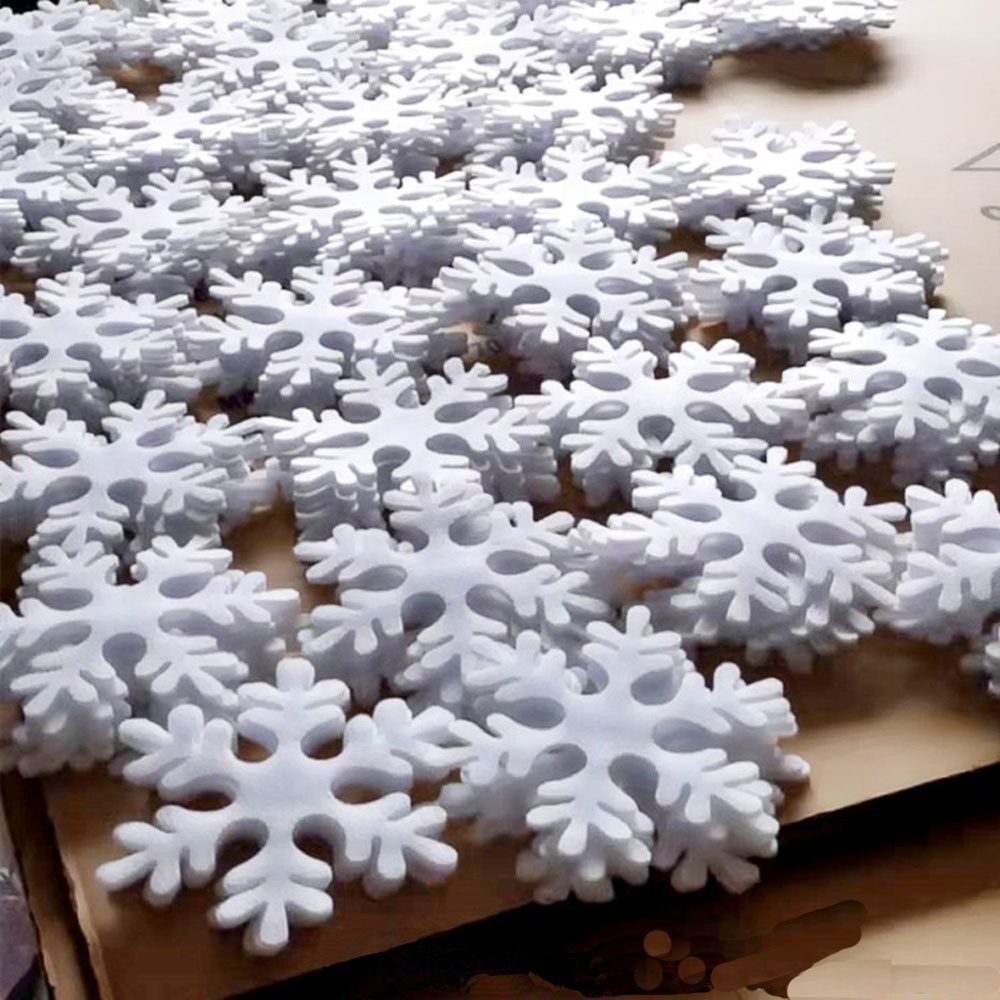 Christmas Decorations Christmas Tree Hanging Bubble Snowflake White ...