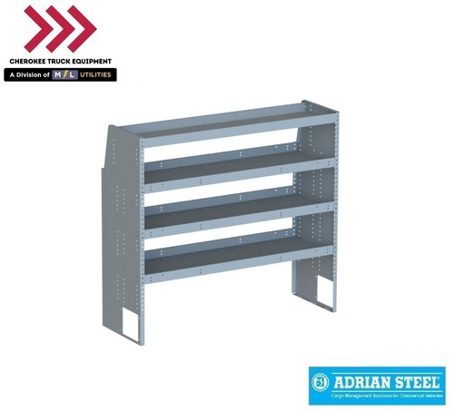 Adrian Steel HD-1650GMC 4-Shelf Unit for Conduit | Gray | 50w x 46h x 16d