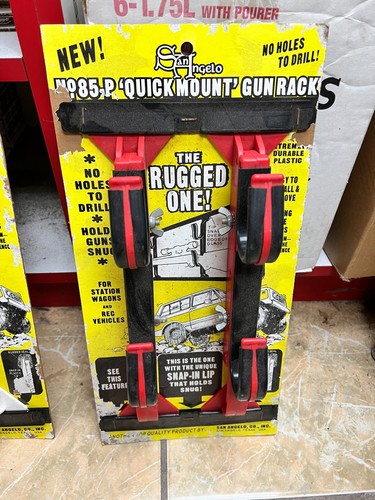 San Angelo Quick mount truck window gun rack Red 2 gun 85P | eBay