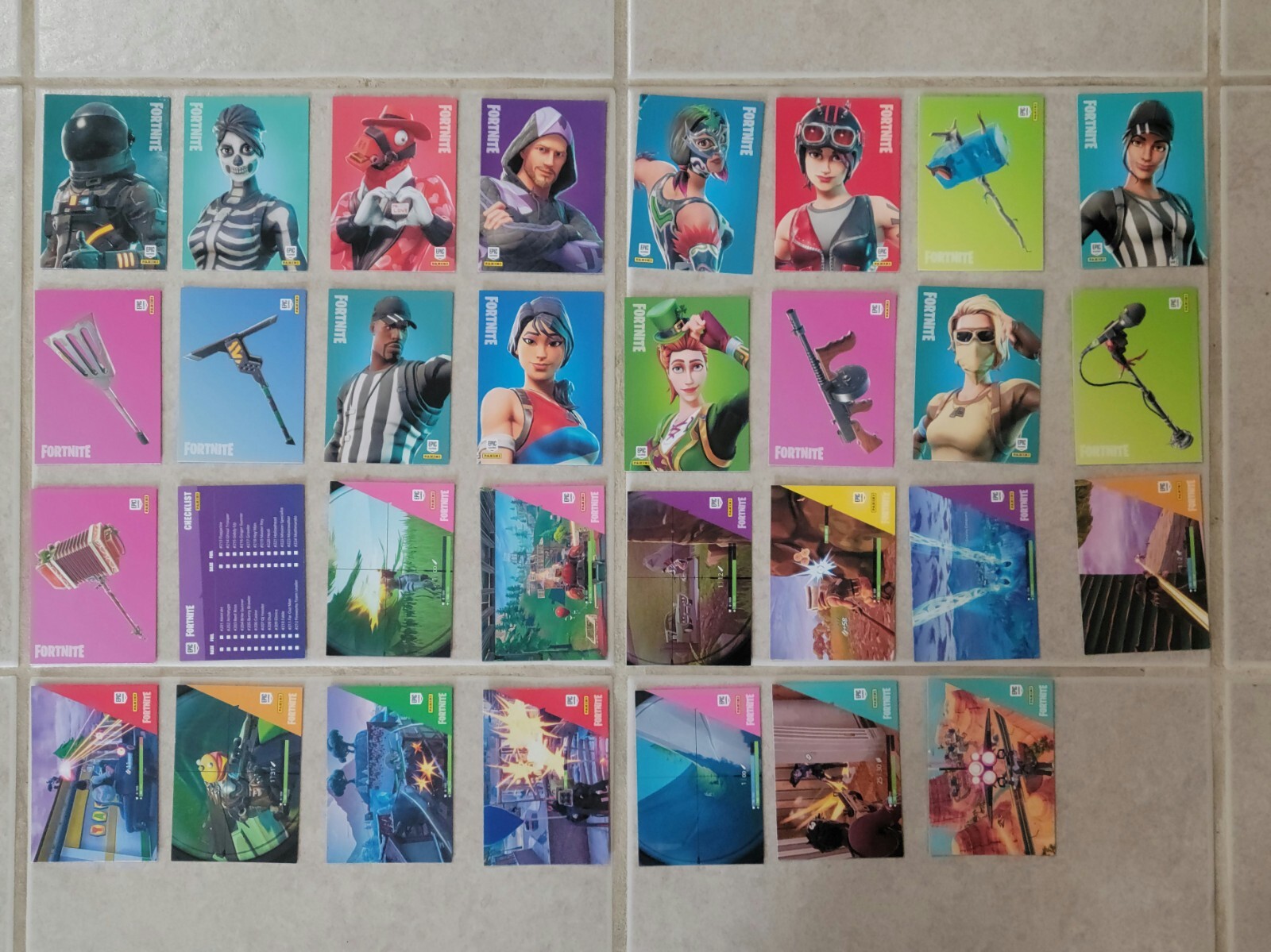LOT OF 31 2019 PANINI FORTNITE TRADING GAME CARDS EPIC GAMES REGULAR ...