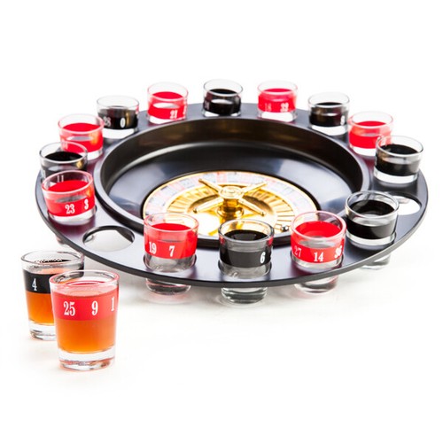 Shot Glass Roulette Spinning Wheel Casino Drinking Game Set Spinner ...