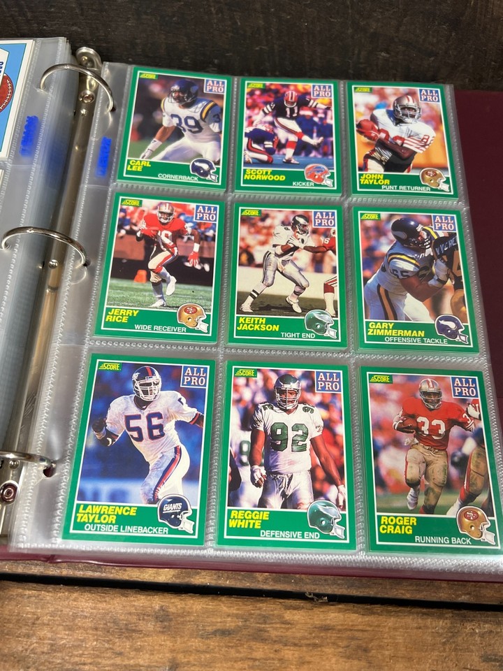 1989 Score Football Partial Set - Missing 2 Cards - No Sanders No ...