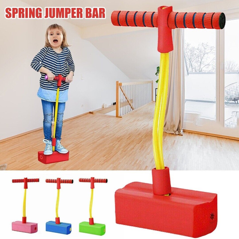 Pogo Stick Bungee Jumper Childrens Foam Bouncer Balance Exercise Hopper ...
