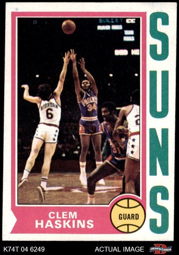 1974 Topps #62 Clem Haskins Suns Western Kentucky 7.5 - NM+ | eBay