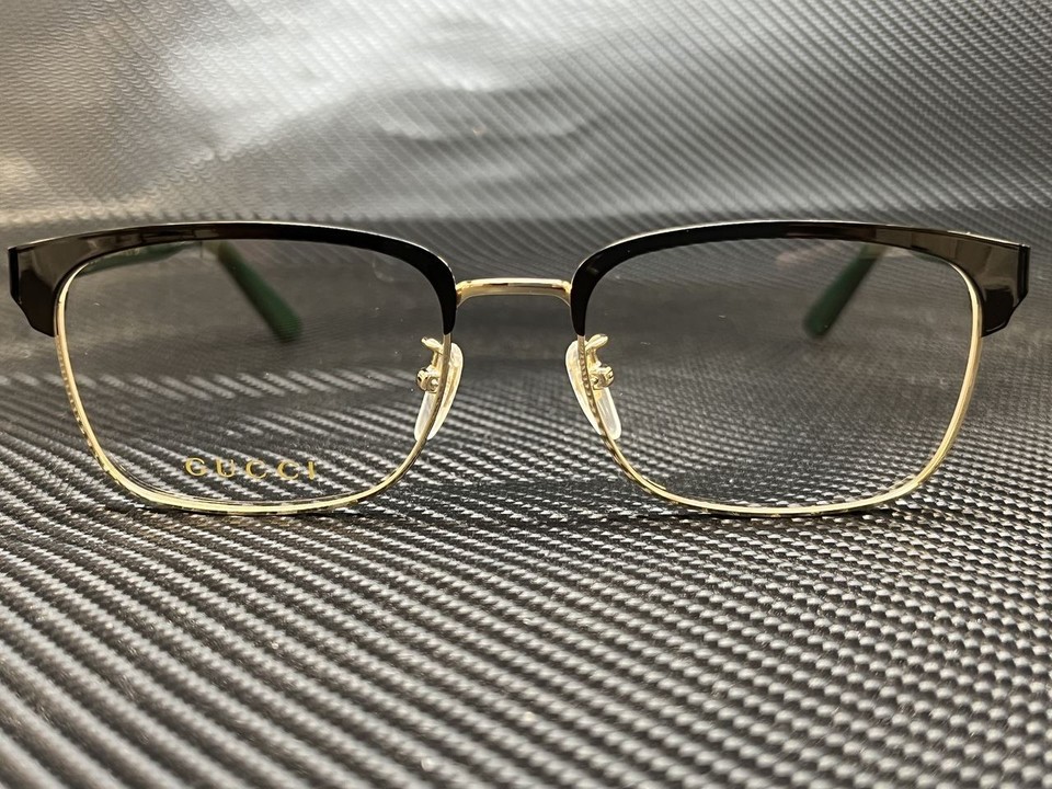 GUCCI GG0934OA 001 Black Rectangle Men's 54 mm Eyeglasses 889652326139 ...