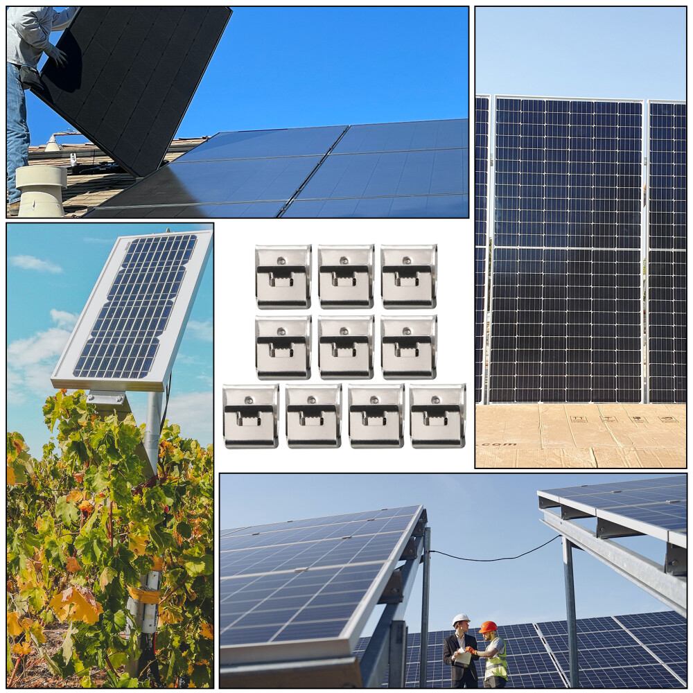 50 PCS Insulated Clamp Wire Clips Photovoltaic Grounding Cord Metal ...