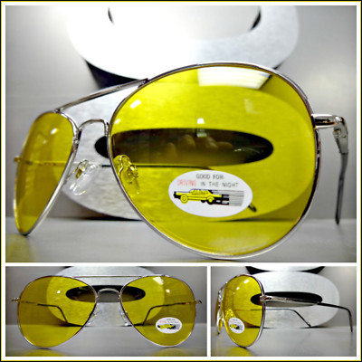 Men's VINTAGE RETRO Day or Night DRIVING RIDING SHOOTING Yellow Lens ...