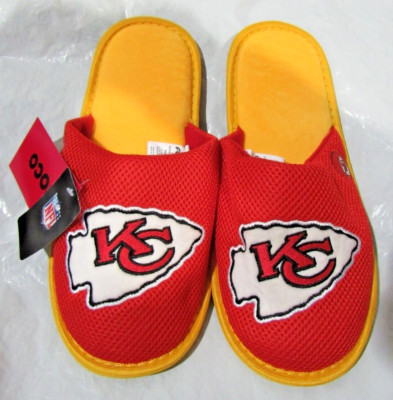NFL Kansas City Chiefs Mesh Slide Slippers Striped Sole Size M by FOCO ...