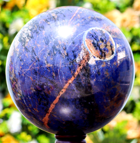 225MM Blue Sodalite Sphere Healing Crystal Chakra Balance Energy ...