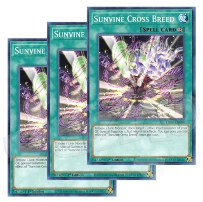Yugioh - Sunvine Cross Breed x 3 - 1st Edition NM - Plus Free ...