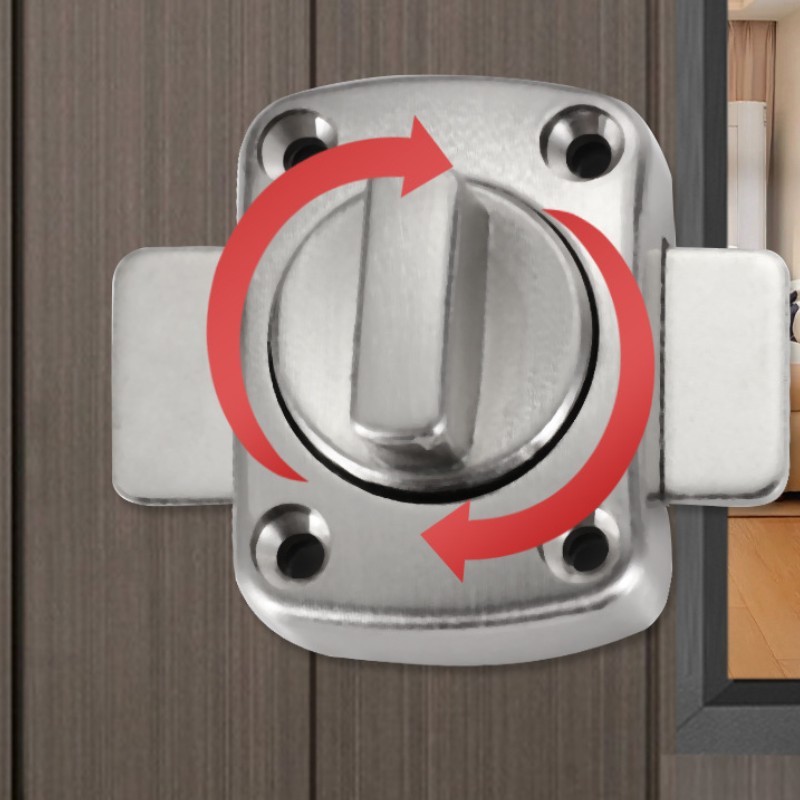 55mm Door Latch Sliding Bolt Lock Rotating Door Lock Hardware Bronze ...