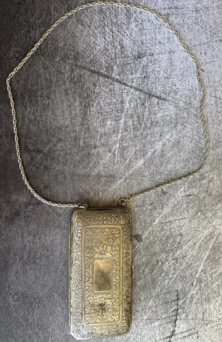 Antique Vintage Sterling Silver Compact Coin Powder Dancing Purse Early ...