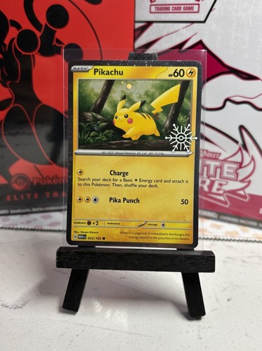 Pokemon TCG Pikachu 25/165 Snowflake Stamp Promo 2025 Holiday Advent ...