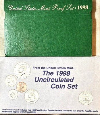 1998 Proof & Uncirculated Annual US Mint Coin Sets PDS 15 Coins | eBay