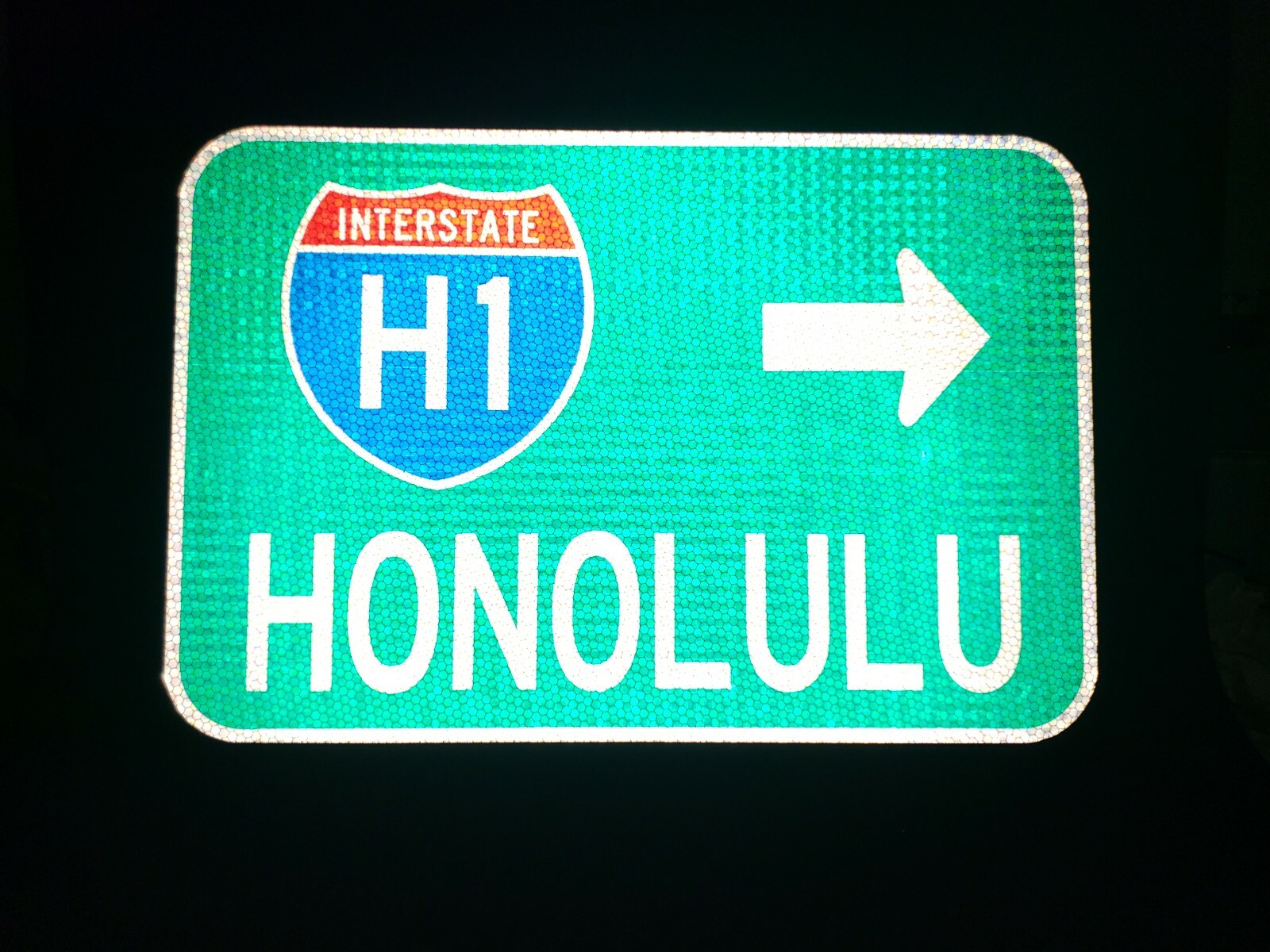 HONOLULU Interstate H1 route road sign - Hawaii, Waikiki, Hawaiian ...
