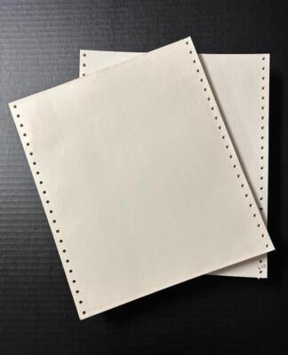 365 Sheets White Tractor Feed Continuous Printer Paper Dot Matrix | eBay