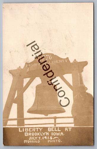 Real Photo 1915 Liberty Bell Historic Train Tour At Brooklyn Iowa IA RP ...