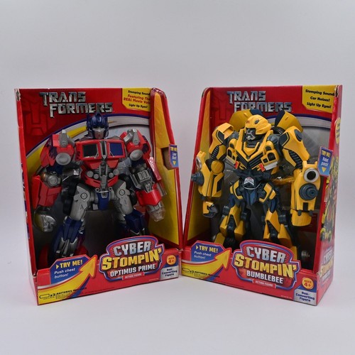 Hasbro Transformers Cyber Stompin' Optimus Prime And Bumblebee Action ...