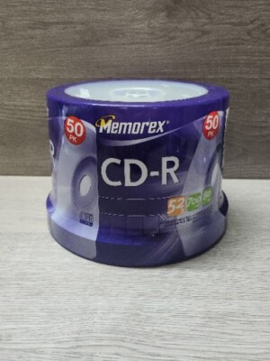 Memorex CD-R 50 Pack Spindle 52X, 700 MB, 80 Minutes BRAND NEW SEALED ...