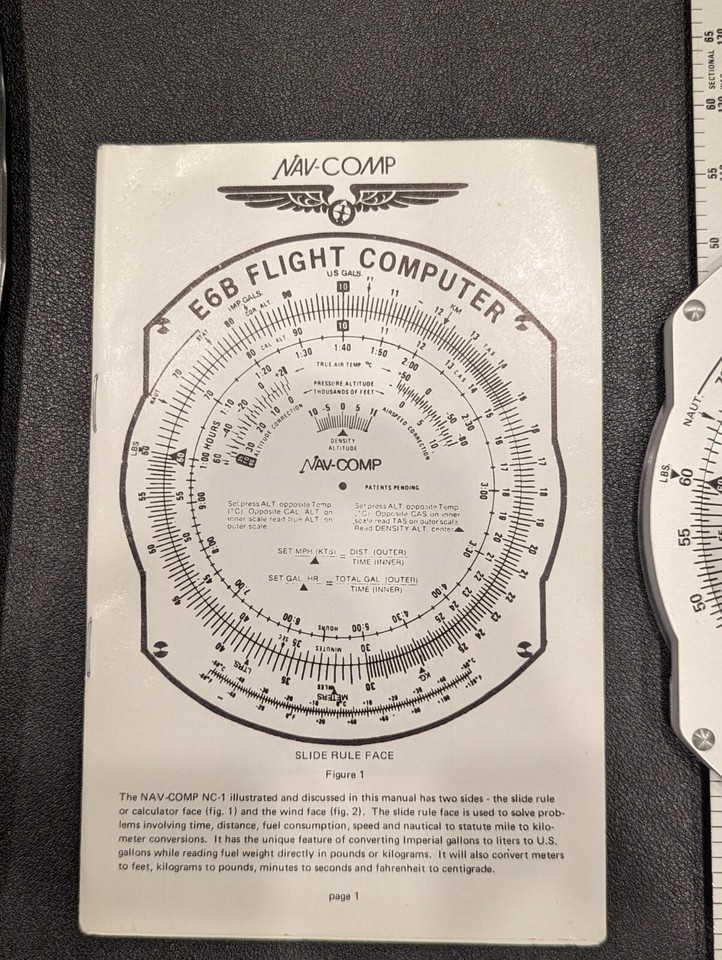 Vintage Cessna Pilot Center CPC Flight Computer and E6B Flight Computer ...