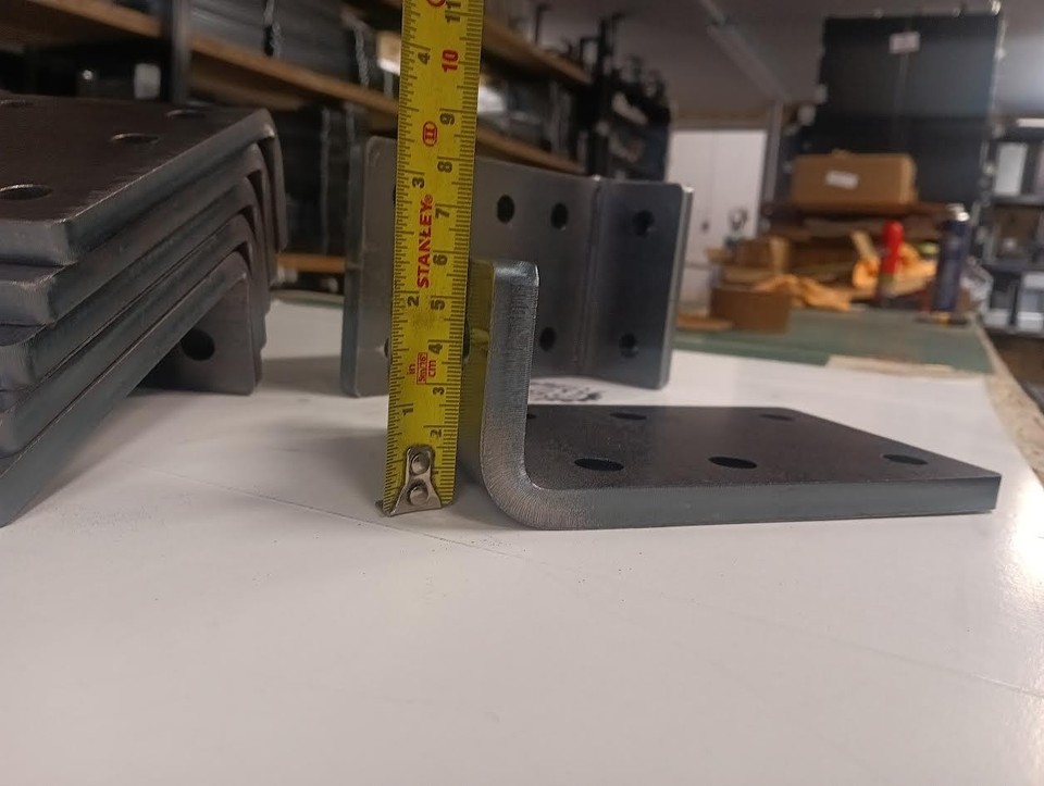 Angle Bracket Heavy Duty L Corner Braces Plates 10mm Thick Steel 160 x ...