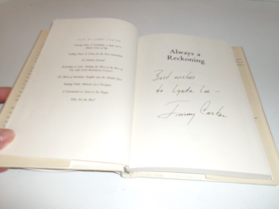 Always a Reckoning and other Poems by Jimmy Carter signed copy | eBay