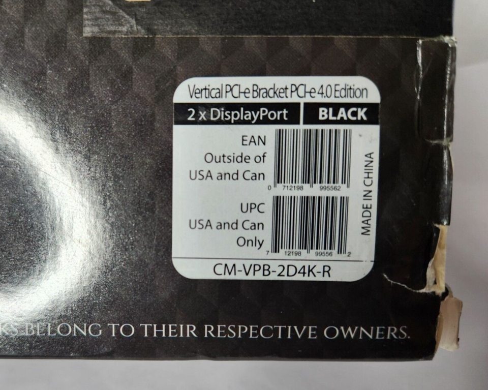CableMod Vertical PCI-e Bracket PCI-e 4.0 Edition (Black, 2 x ...