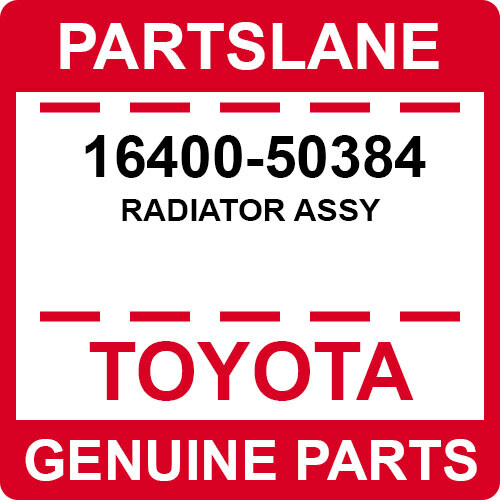 16400-50384 Toyota OEM Genuine RADIATOR ASSY | eBay