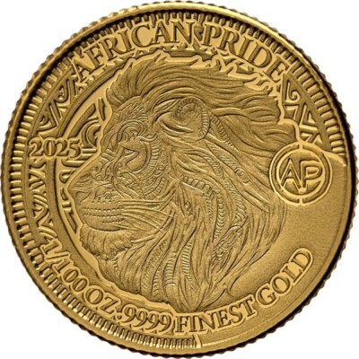 2025 Chad Lion .9999 Gold Proof Coin Big Cat African Fauna Big Five ...