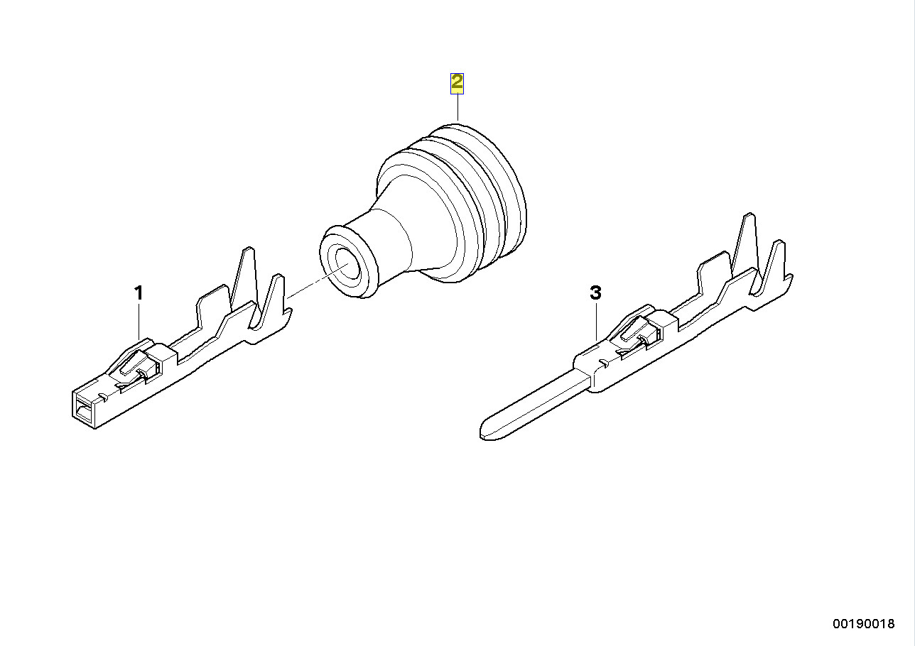 BMW Wiring Cable Plug Contact Pin Seal Grommet 7503411 12527503411 New ...