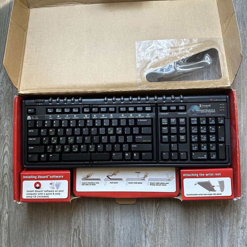 Ideazon Zboard Crossfire Interchangeable Wired Keyboard System ...