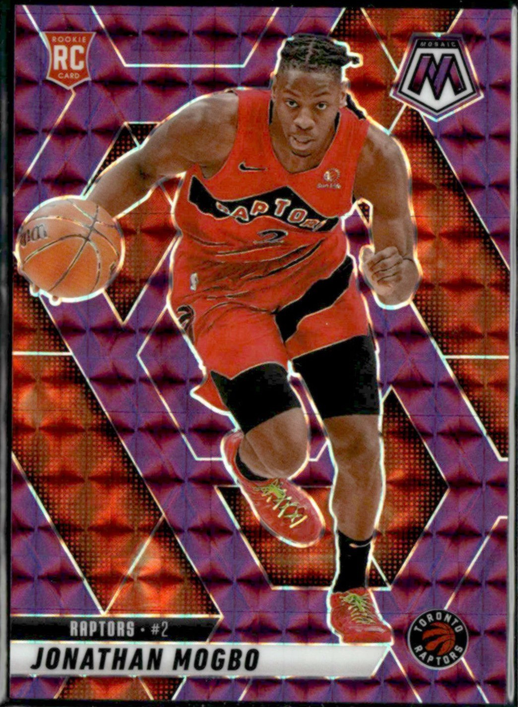 2024-25 Panini Mosaic - Rookies Jonathan Mogbo #235 Purple Mosaic Prizm ...
