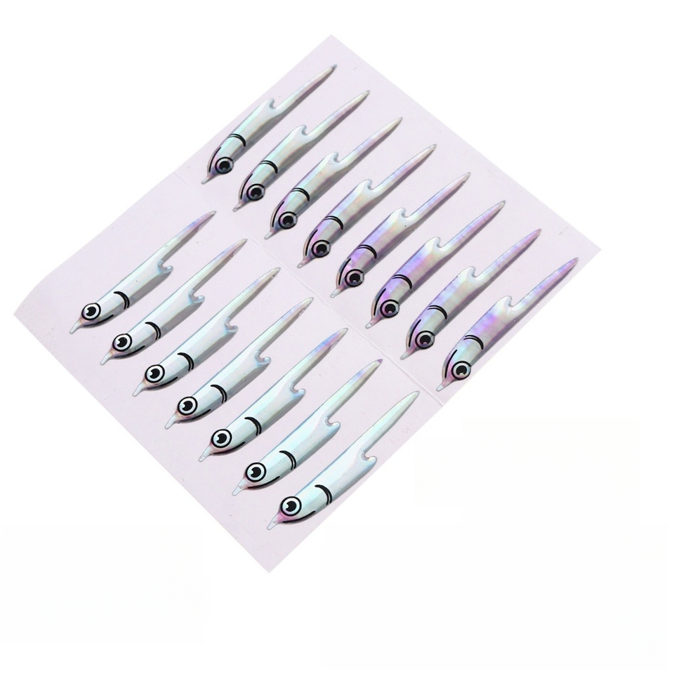 Bait Patches Ice Fishing Jigging Flye Foils Plus Realistic Fish Skin ...