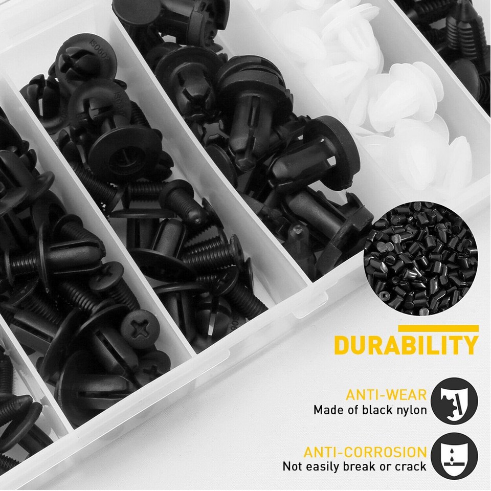 200X Car Push Pins Retainer Rivets Fastener Bumper Fender Trim Door ...