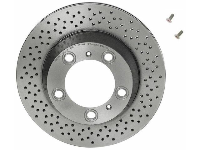Rear Brake Rotor For 05-21 Porsche 718 Boxster Cayman Base S T Black ...