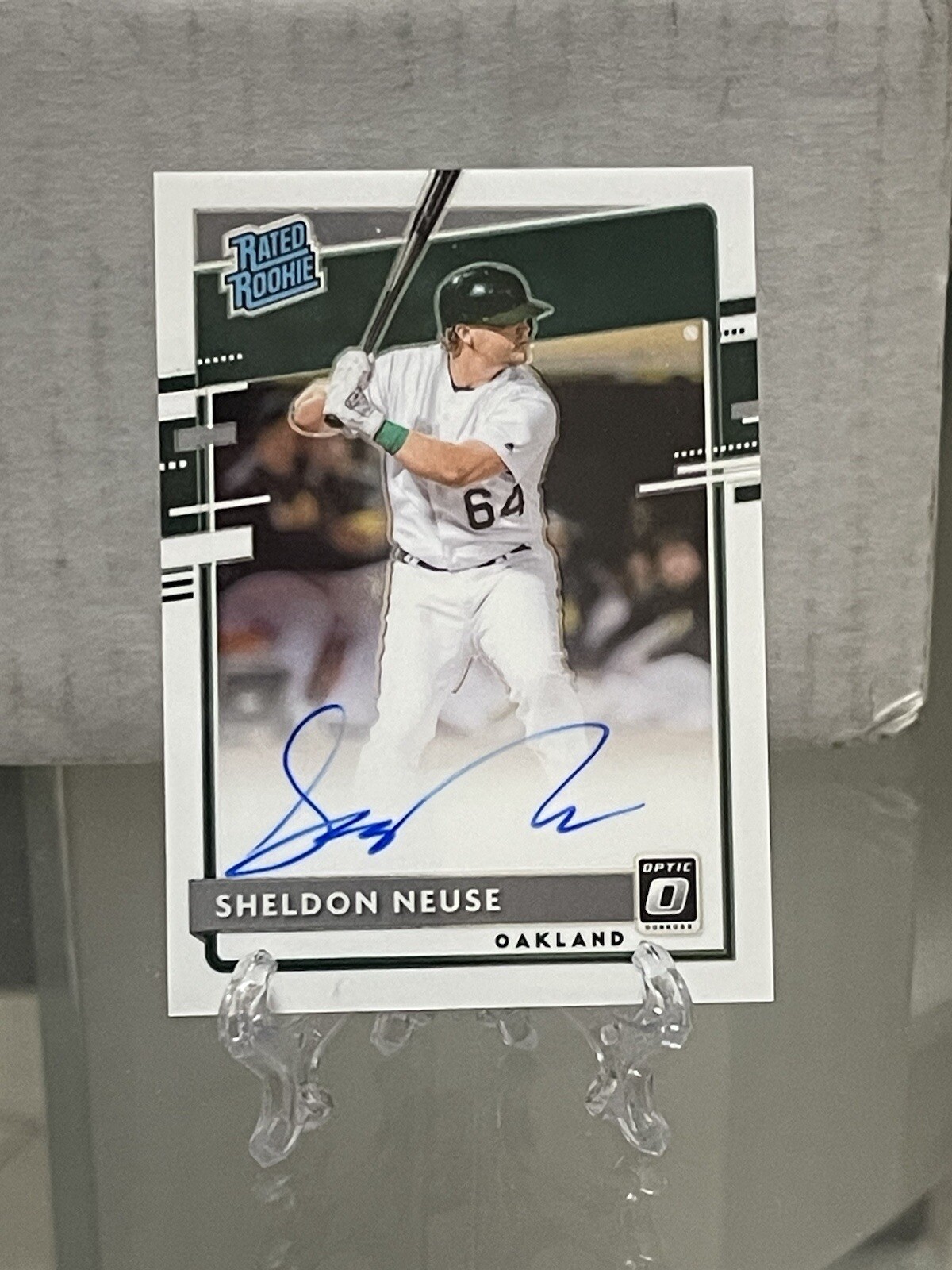 Sheldon Neuse 2020 Panini Donruss Optic Rated Rookie Signatures Auto # ...