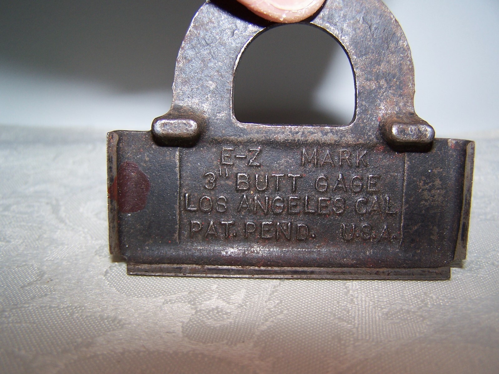 VINTAGE E-Z MARK 3'' BUTT GAGE CARPENTER GAUGE TOOL - LOS ANGELES CAL ...