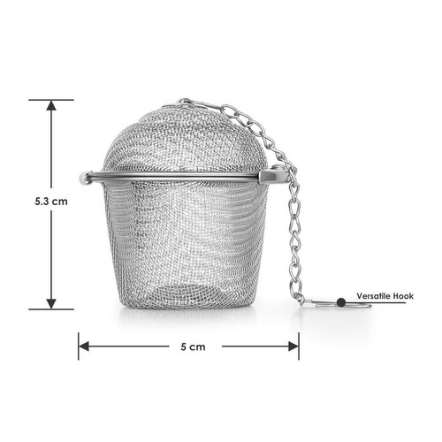 Basket Shaped Tea Infuser with Chain Sturdy Clamp to Lock High Grade ...