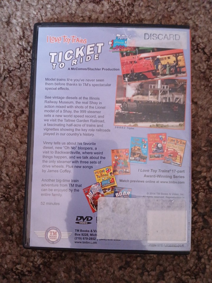 I Love Toy Trains Ticket To Ride - DVD By Real trains,toy trains GOOD ...