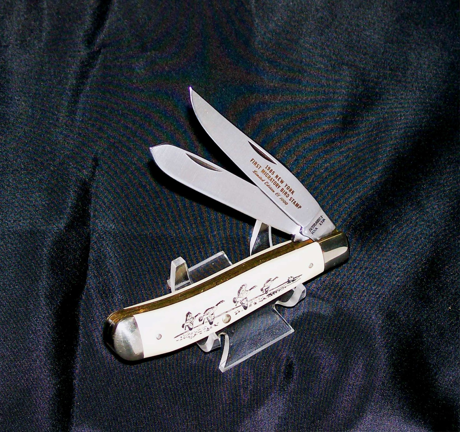 Schrade 285UH Knife 1985 Scrimshaw First Migratory Bird Stamp W ...