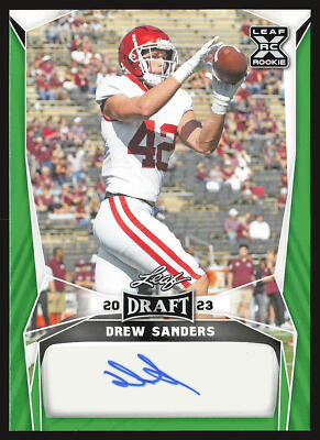 2023 Leaf Draft #BA-DS1 Drew Sanders Autographs Green AU | eBay