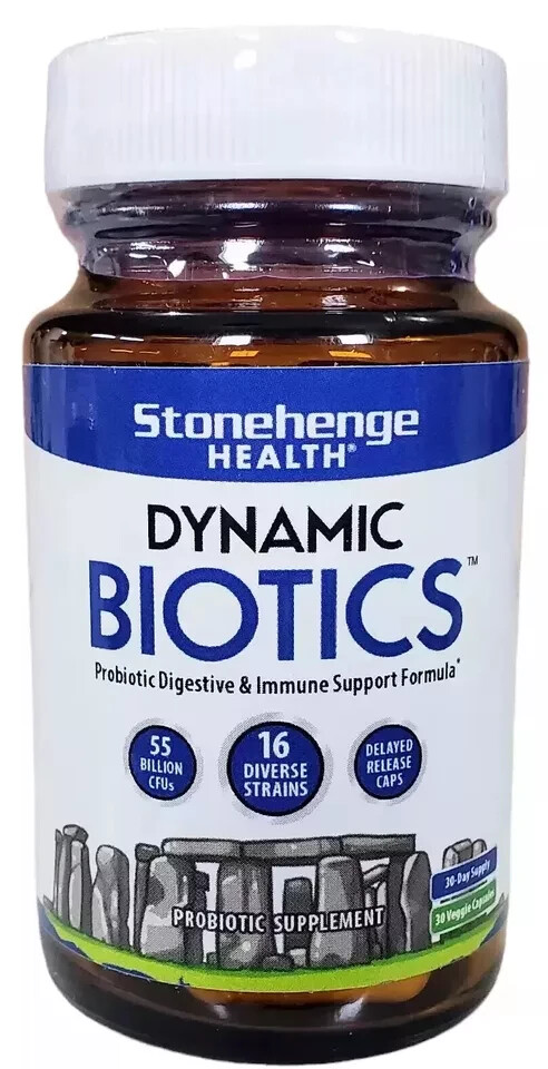 Dynamic BIOTICS Stonehenge Probiotic Immune Support Digestive IBS Gut ...