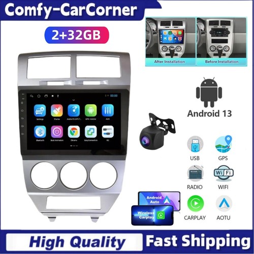 For Dodge Caliber 2007-2009 Car Stereo Radio Android 13.0 Carplay GPS ...
