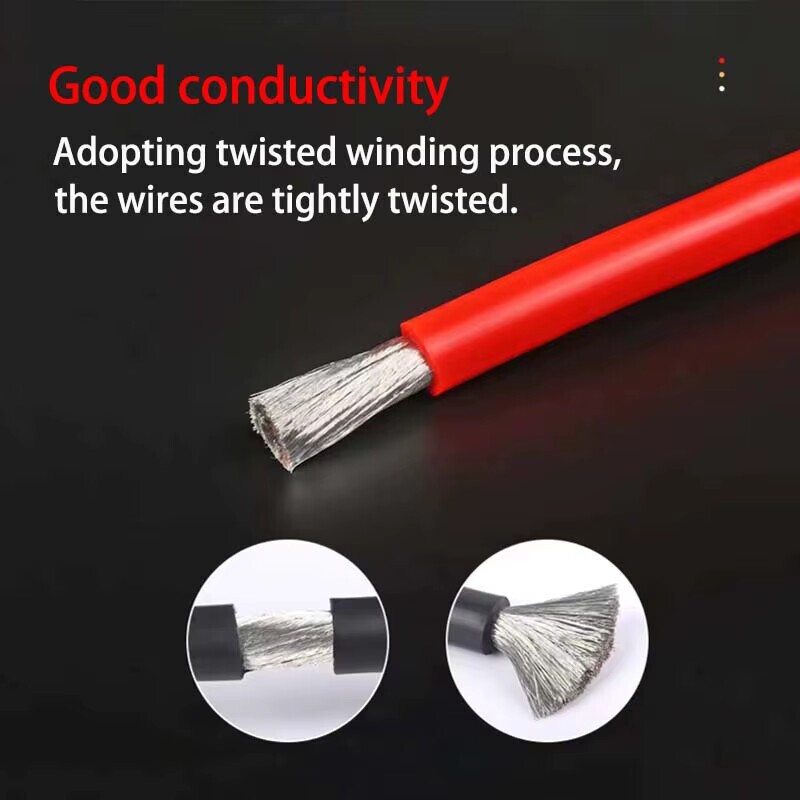 18 / 20 / 22 AWG Flexible Soft Silicone Wire Cable Red & Black Various ...