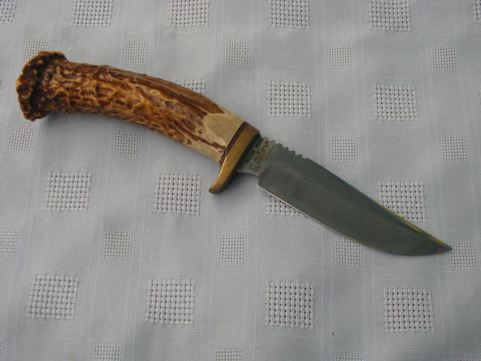 Georgel Anderson Utah Custom Handmade Trailing Point Hunting Knife | eBay