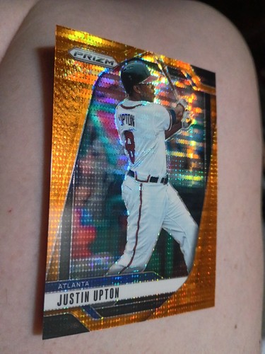 2025 Panini Prizm - Justin Upton, Justin Upton #115 Orange Pulsar Prizm ...