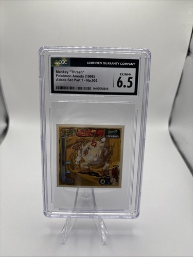 Pokémon Mankey Amada Attack Set Part 1 Japanese Sticker 1998 CGC 6.5 | eBay