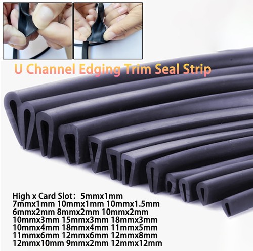 U Channel Edging Trim Seal Rubber Door Window Edge Protector Strip U ...
